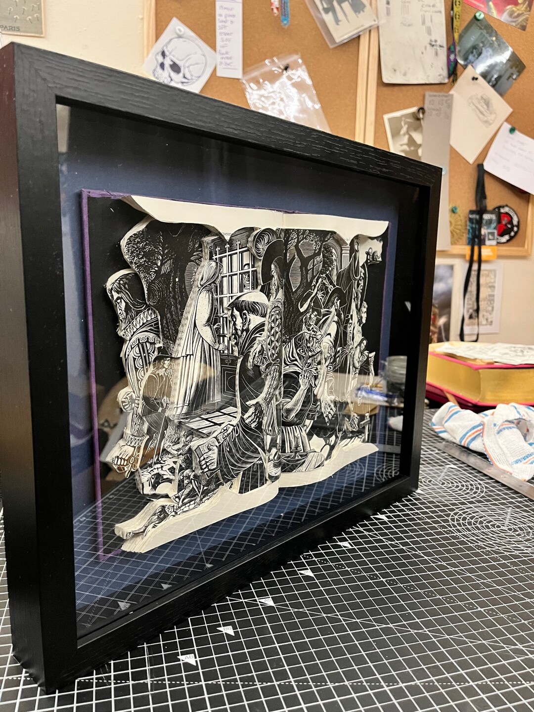 The Bethrothed Book Carving Mounted in Frame Ready for - Etsy