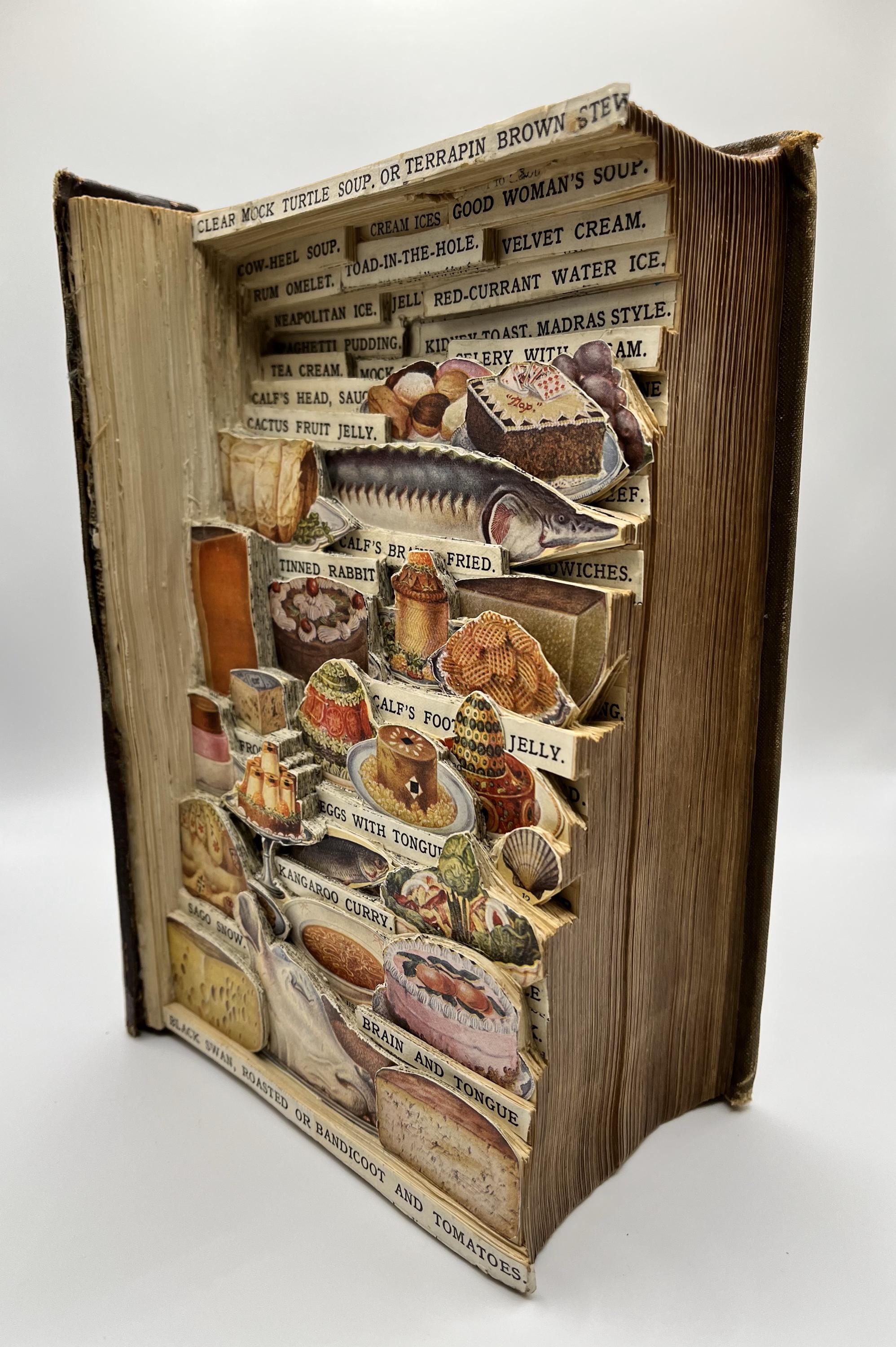 Mrs Beeton's Altered Book Sculpture: Household Management Book Carving ...
