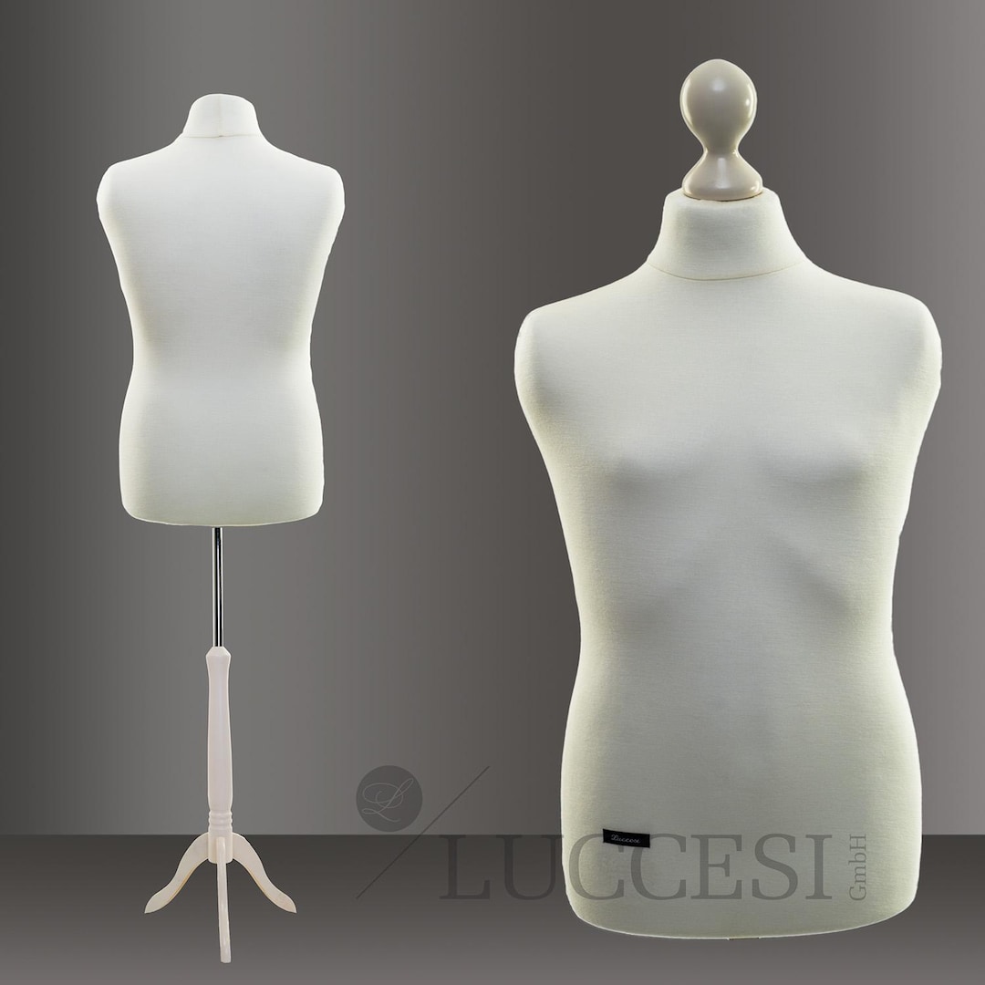 LUCCESI Tailor's Dummy | Men's Torso (cream-white) | Size L (large/50 ...