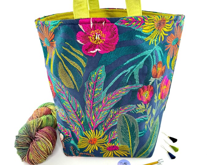Atenti Hope Basket Flora Yarn Basket Large Yarn Bag Bucket Bag Knitting ...