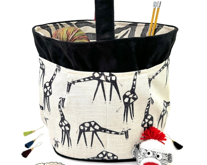 Atenti Tall Caddy Lacery Crochet Knitting Caddy Knitting Project Bag ...