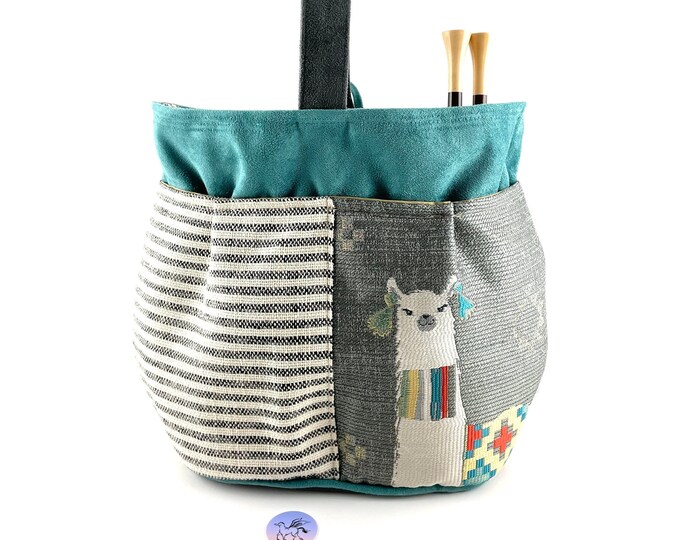 Atenti Tall Caddy GRAY Mama Llama Crochet Knitting Caddy - Etsy