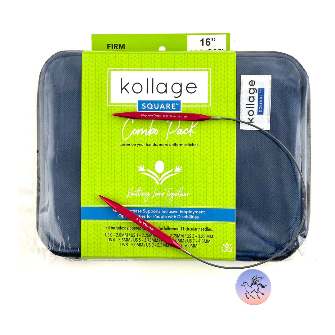 Kollage RED Circular 12 Needles FIRM Cable Set Red Case 16" 24", 32" or ...