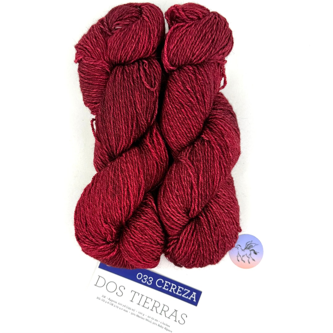 Malabrigo Dos Tierras Cereza 033 Baby Alpaca/merino DK Weight Yarn Red ...