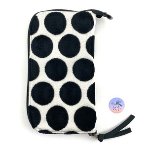 Atenti Needles Case, Spot on Night Cut Velvet Fabric Zipper Case for ...