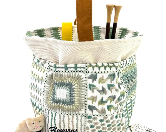 Atenti Hope Basket Harvest Yarn Basket Large Yarn Bag Bucket Bag ...