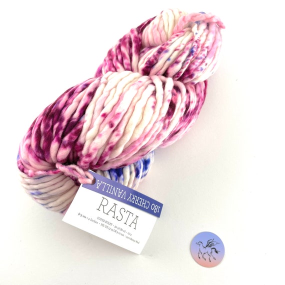 Malabrigo Rasta Cherry Vanilla 180 Super Bulky Merino Wool | Etsy