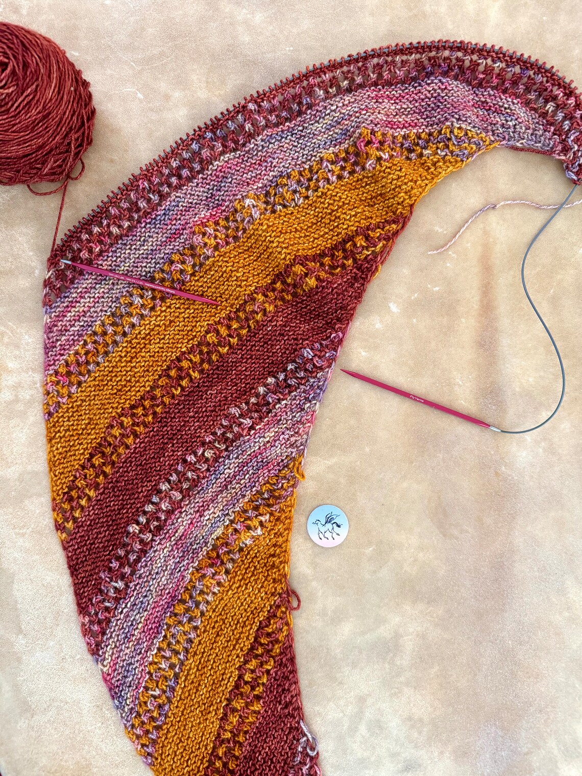Malabrigo Dos Tierras Friendship Shawl Kit: Sunset, Paracus, Dried ...