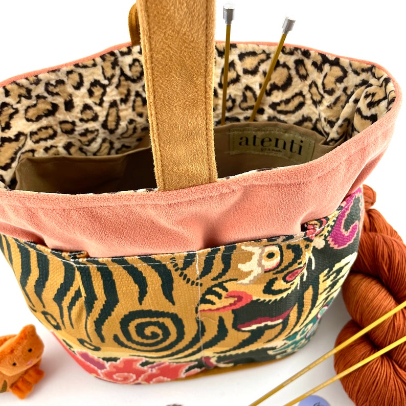Atenti Tall Caddy Le Tigre Crochet Knitting Caddy Knitting - Etsy