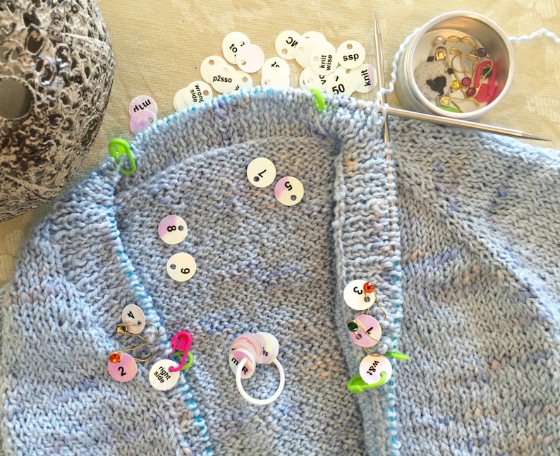 Tag-a-stitch Plastic Marker Discs: Knit & Crochet Stitch Markers - Etsy