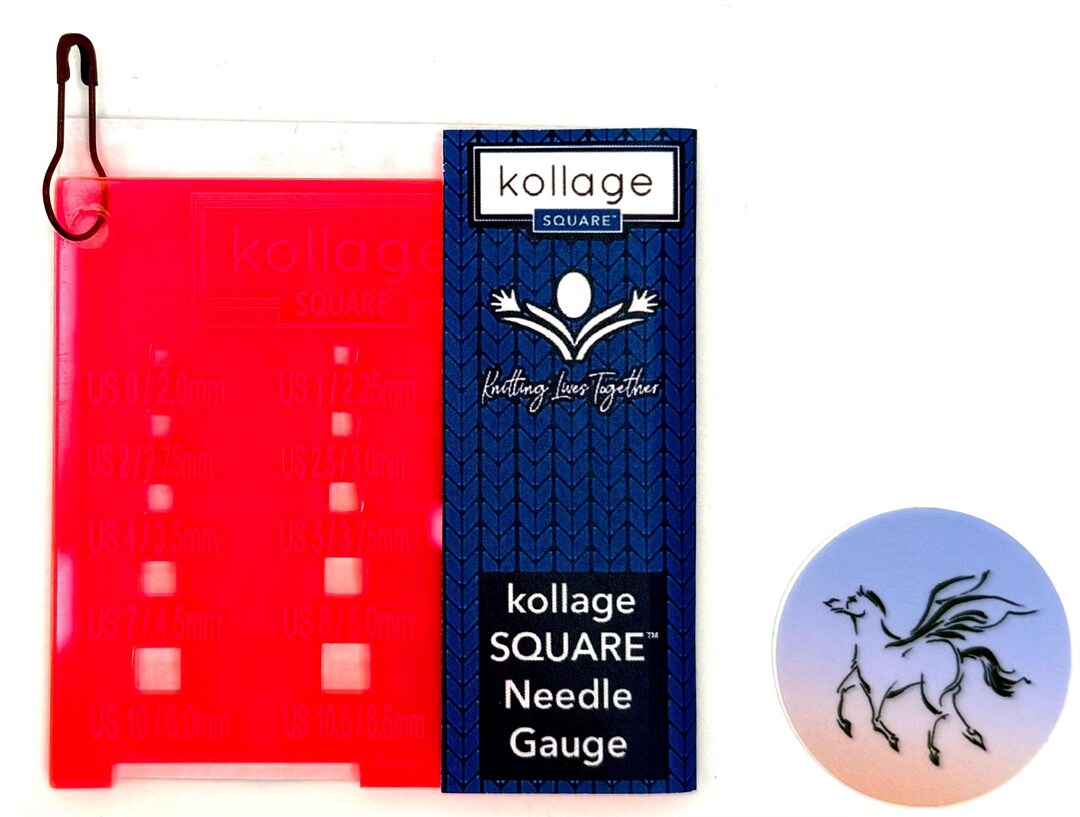 Kollage Square Needle Gauge - 2.5" Quick Measurement Tool for Kollage ...