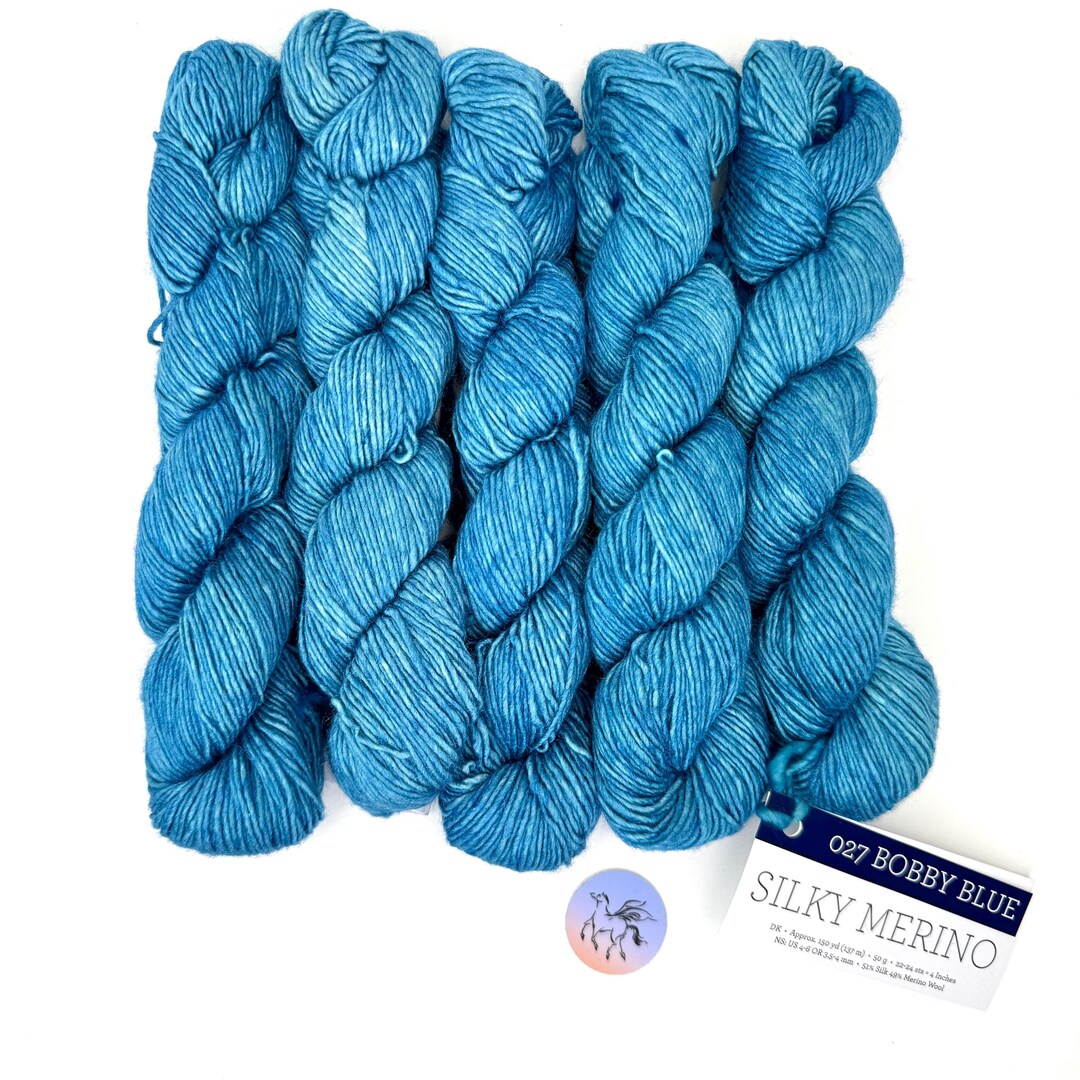 Malabrigo Silky Merino Bobby Blue DK Kettle-dyed Yarn Bobby Blue 51 ...