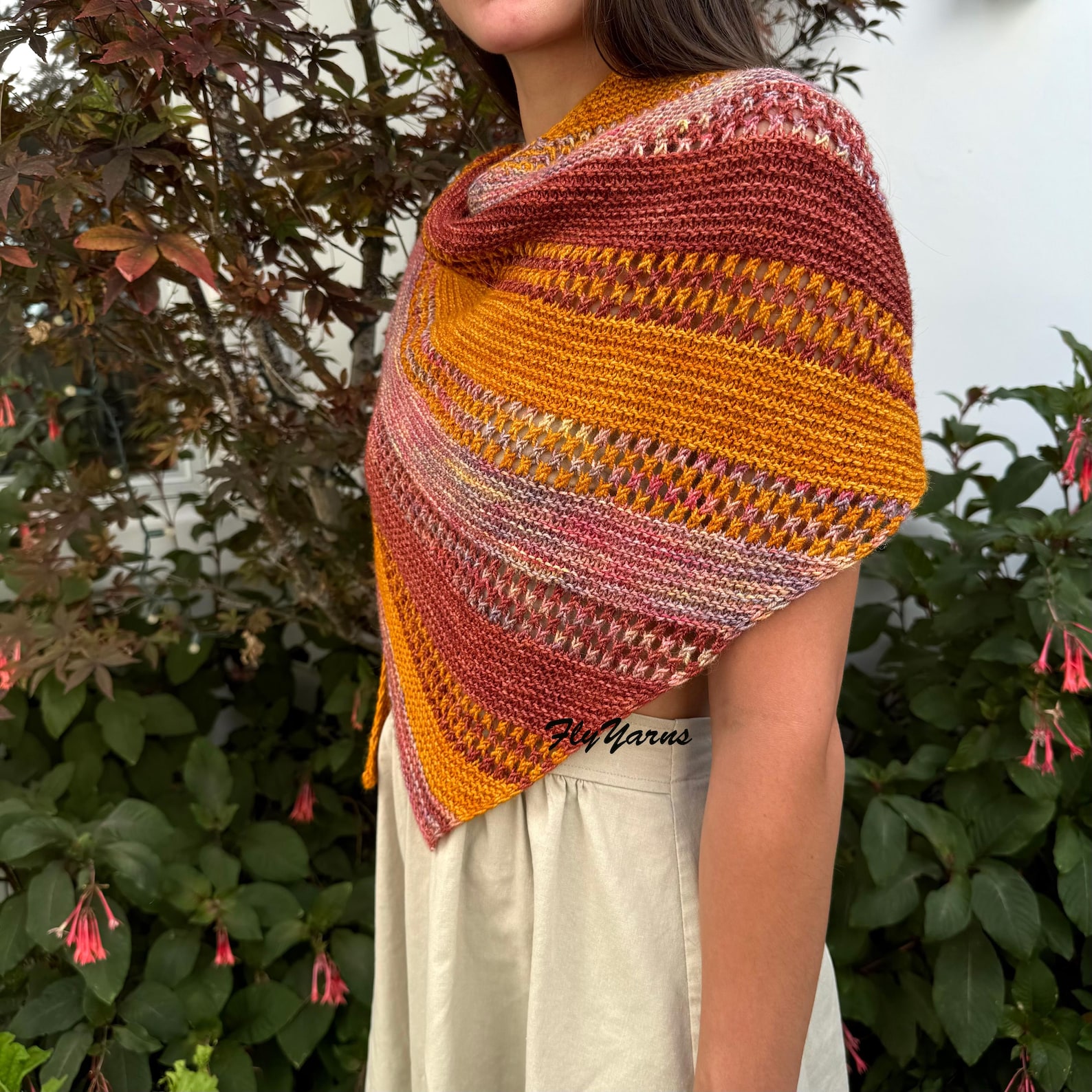 Malabrigo Dos Tierras Friendship Shawl Kit: Sunset, Paracus, Dried ...
