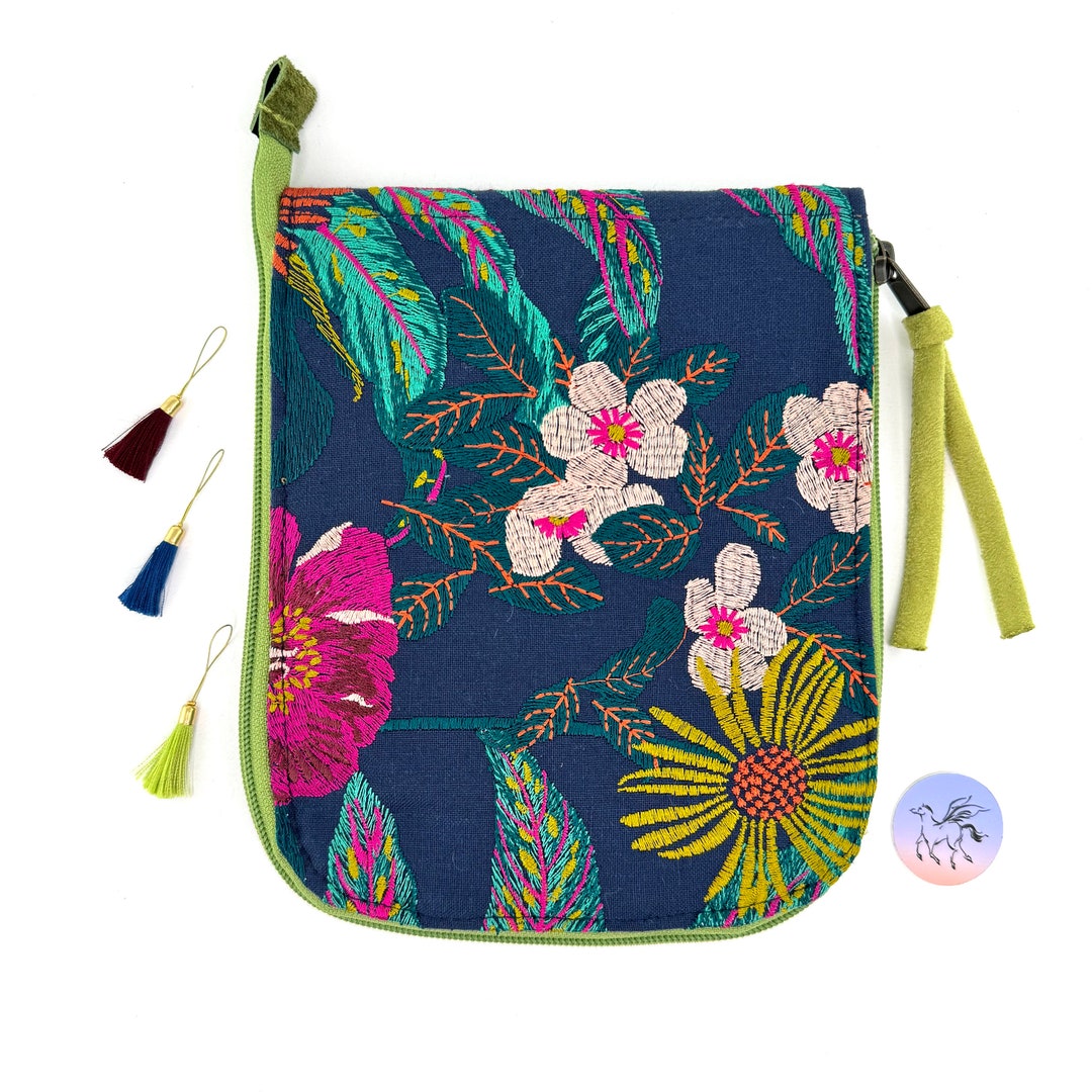 Atenti Circular Case Flora Circular Needle Case Floral Embroidered ...