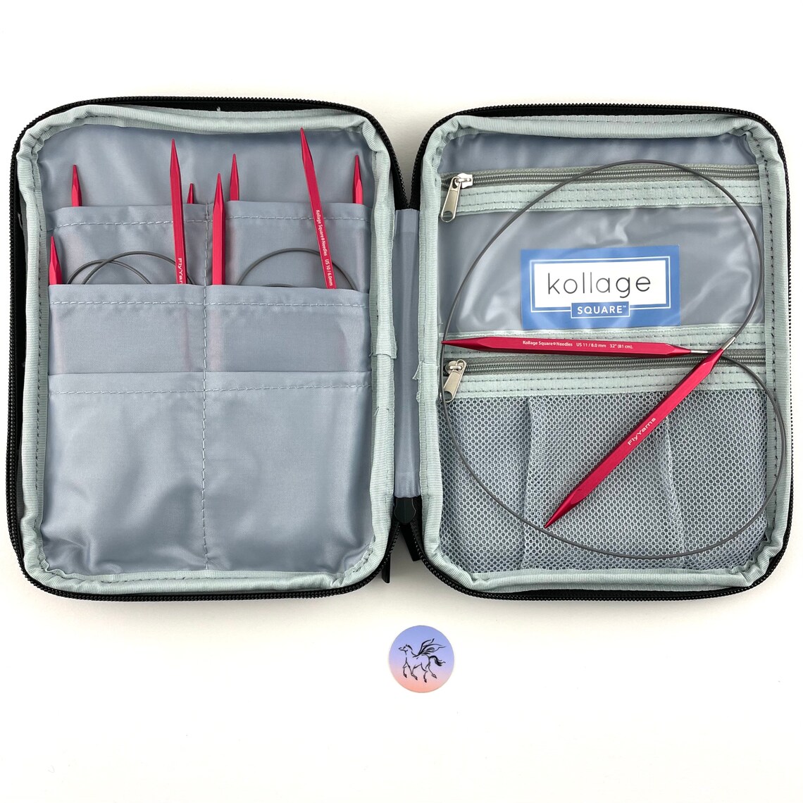 Kollage RED Circular 12 Needles FIRM Cable Set Red Case | Etsy