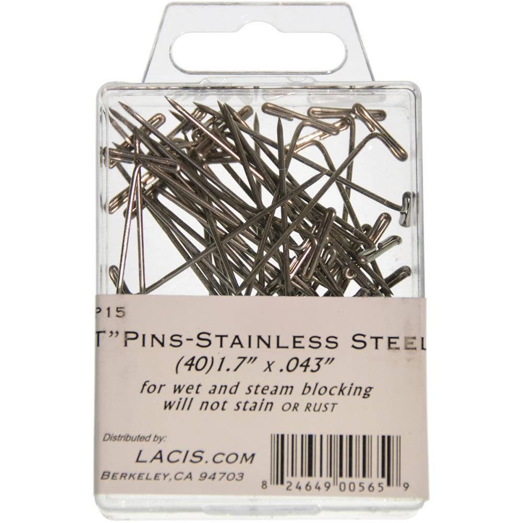 T Pins Blocking Pins T Pins Stainless Steel Lacis Blocking Pins 1.7 ...