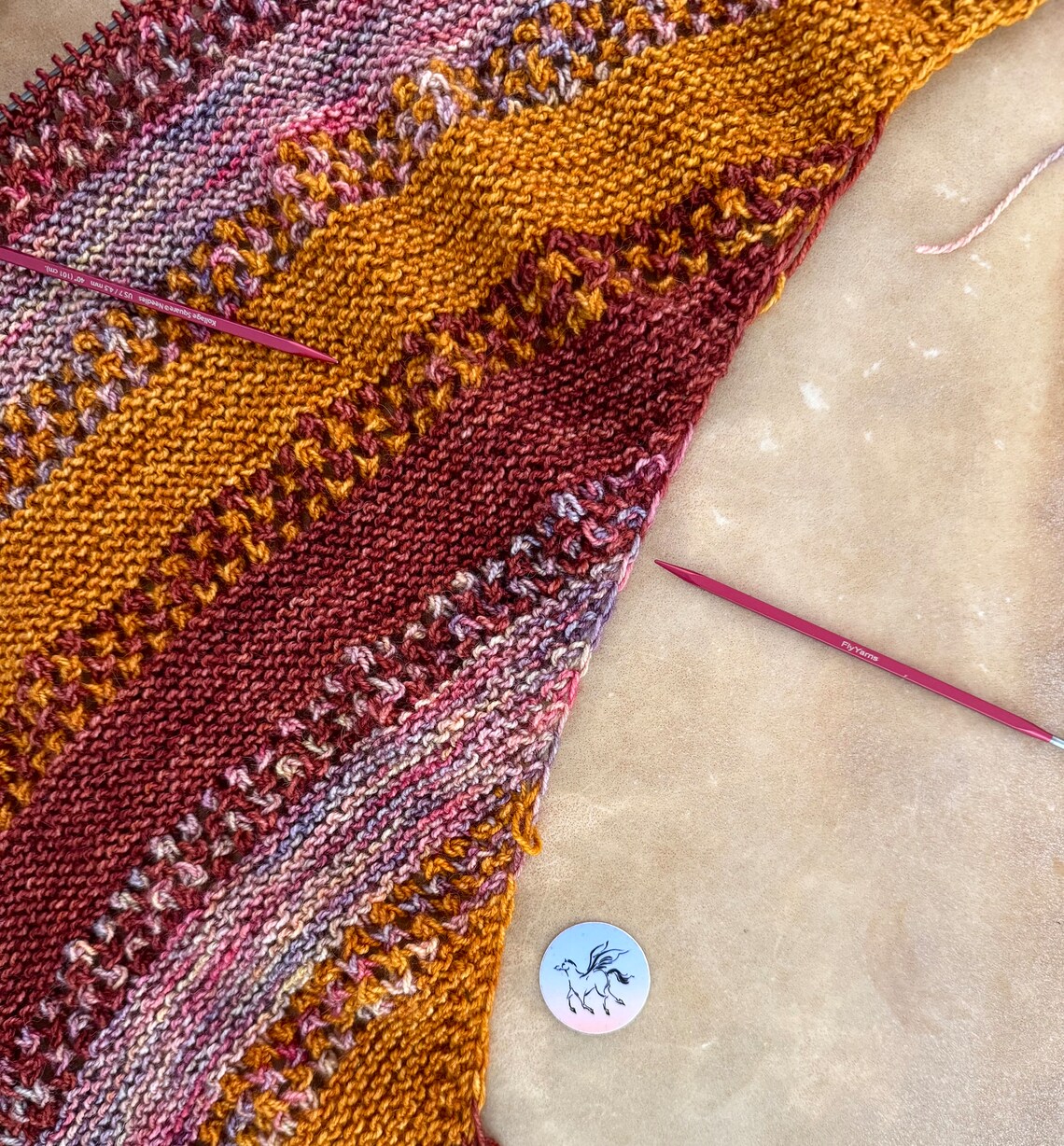 Malabrigo Dos Tierras Friendship Shawl Kit: Sunset, Paracus, Dried ...