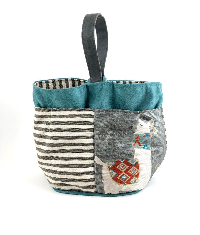 Atenti Tall Caddy GRAY Mama Llama Crochet Knitting Caddy | Etsy