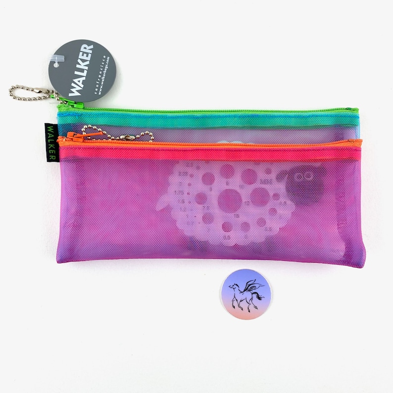 Walker Mesh Notions Bag 4"x7": Double-zip, See Through, Small Parts ...
