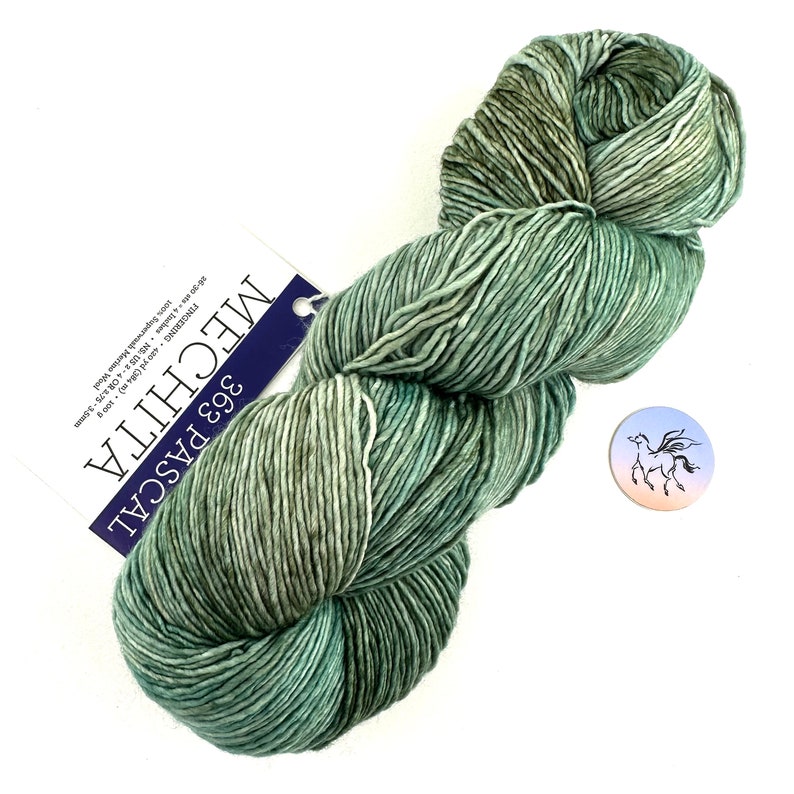 Malabrigo Mechita PASCAL Merino Yarn: Kettle-dyed Green Single-ply ...