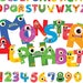 Monster Alphabet Clipart,monster Numbers Clipart,monster Letters ...