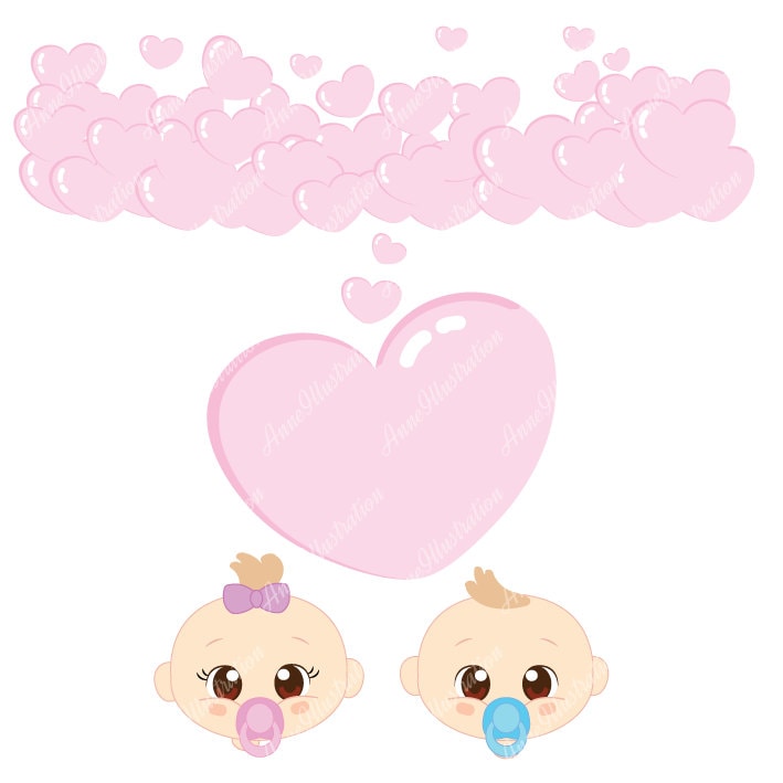 Baby Shower Clipart Heart Clipart Birthday Digital Clipart - Etsy Australia