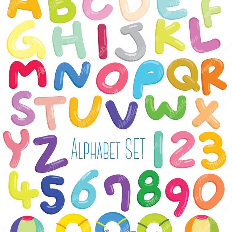 Alphabet Clipart - Etsy