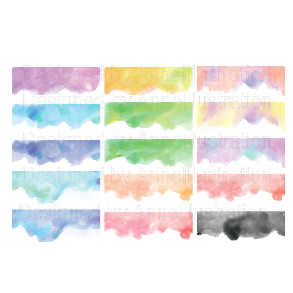 Watercolor Background Clipart,watercolor Border,watercolor Shape,brush ...