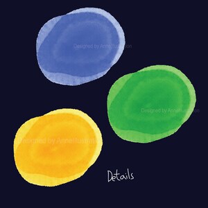 Watercolor Circles Clipart,watercolor Dots Clipart,round Shapes Clipart ...