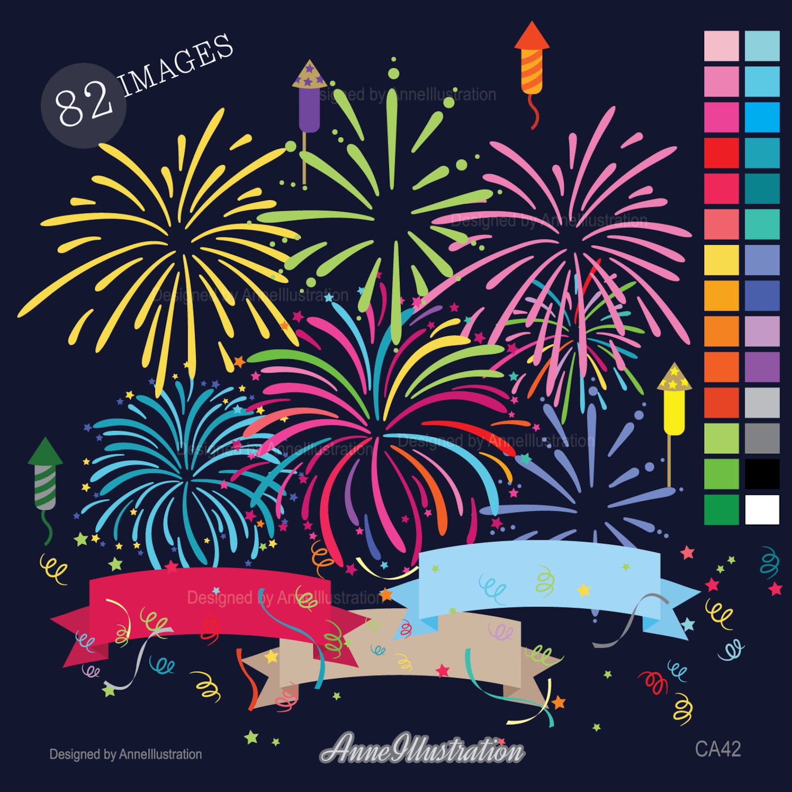 Fireworks Clipart,new Year Clipart,party Clipart,celebration Clipart ...