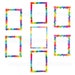 Watercolor Rainbow Border Frame Clipart,square,invitation Clipart,art ...