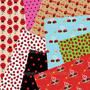 Ladybugs Clipart,ladybugs Digital Paper,insect Clipart,cute,ladybird ...