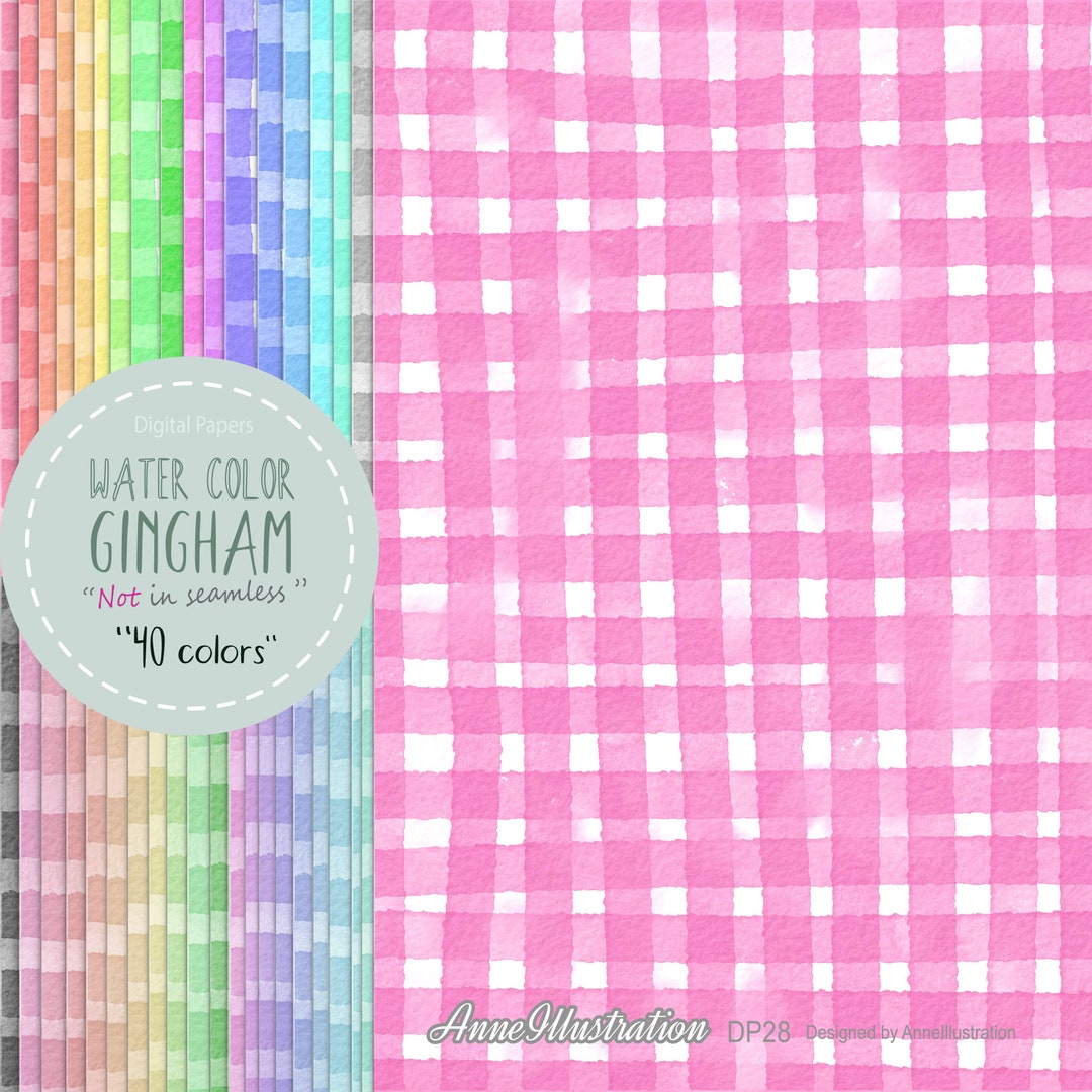 Watercolor Gingham(not in Seamless)digital Paper,check Pattern,pastel ...