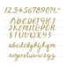 Gold Glitter Alphabet Clipart,letters,cursive,golden Font,wedding ...