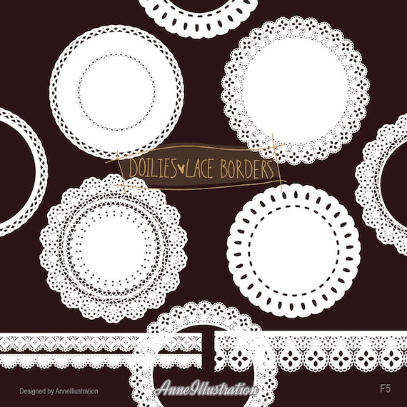 Doily Lace Clip Art 16 Mandalas Lace Doily Clipart | The Digital