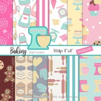 Printable Stationery Letter Writing Paper Baking Bakery Supplies Mixer ...