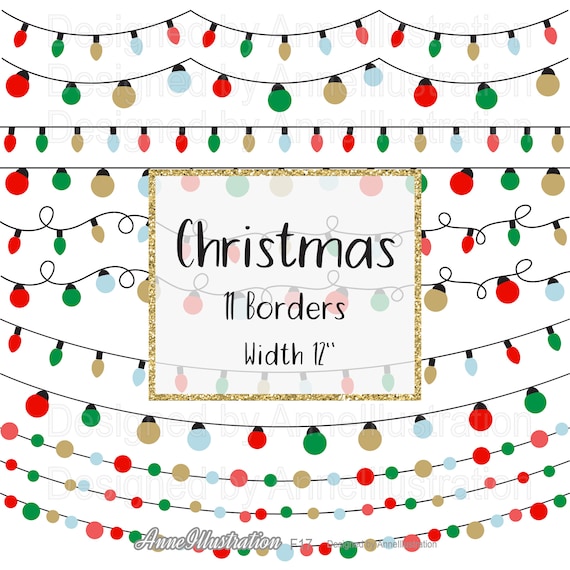 Christmas Holiday Clip Art Borders