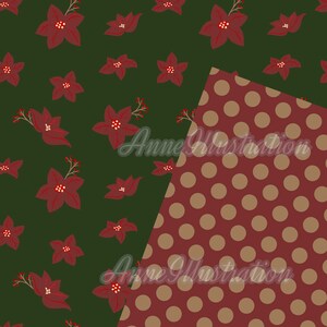 Christmas Digital Papers(seamless)holiday,scrapbook Paper,pattern ...