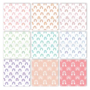 Rainbow Digital Papers(seamless),nursery,rainbow Background,pattern ...