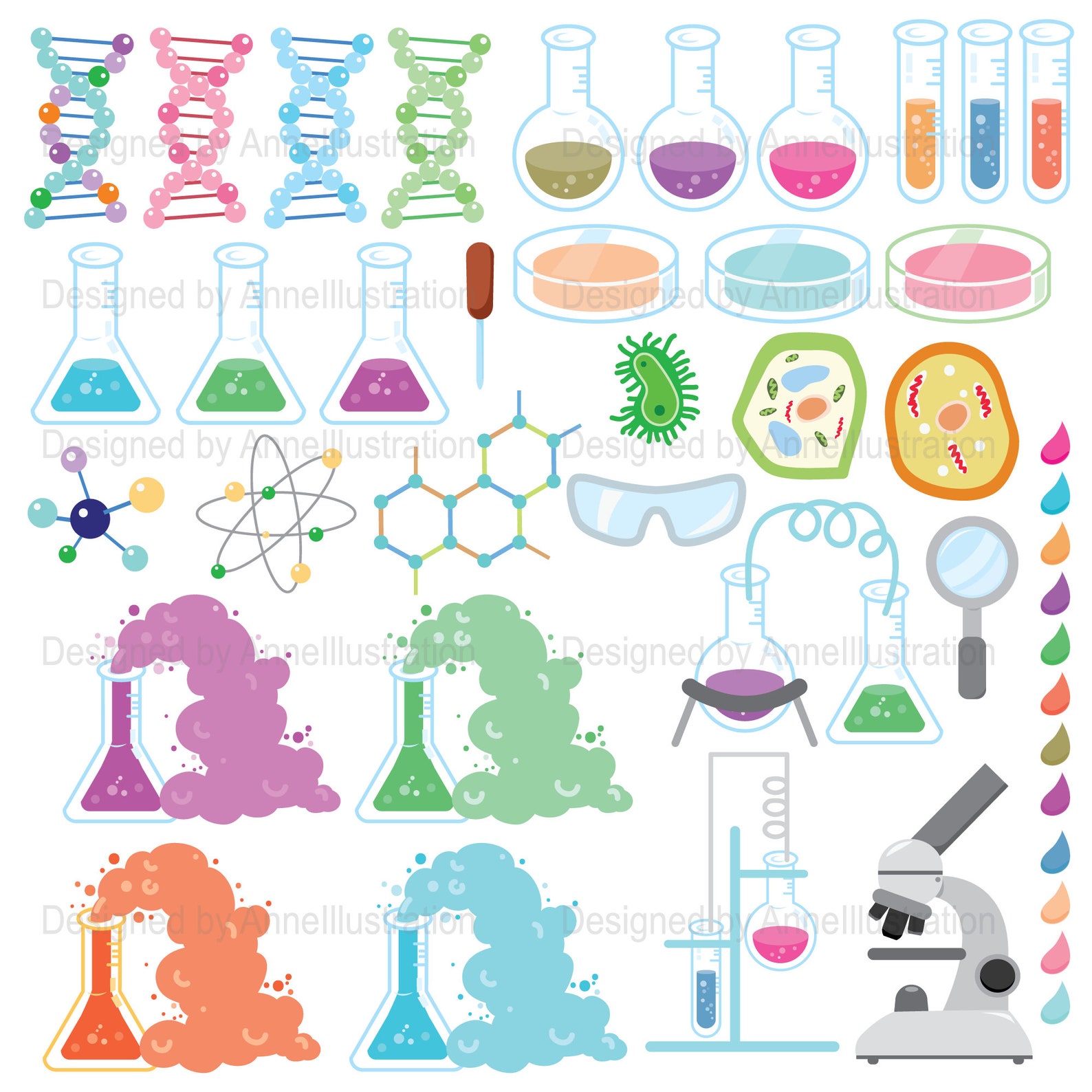 Science Lab Clipart,experiments,microscope,test Tube,chemistry,test ...