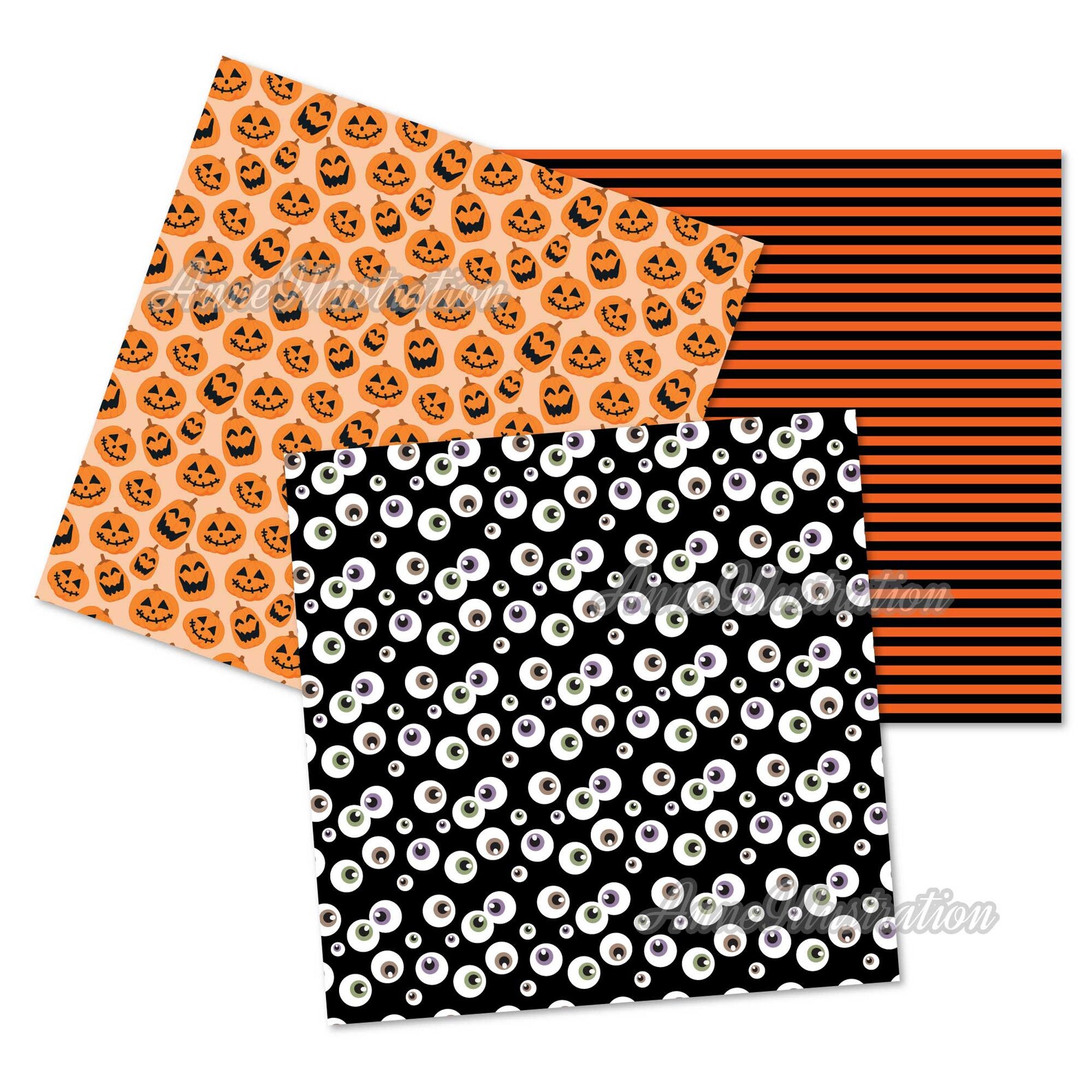 Halloween Digital Papers(seamless),pumpkin,ghost,boo,trick or Treat,cat ...