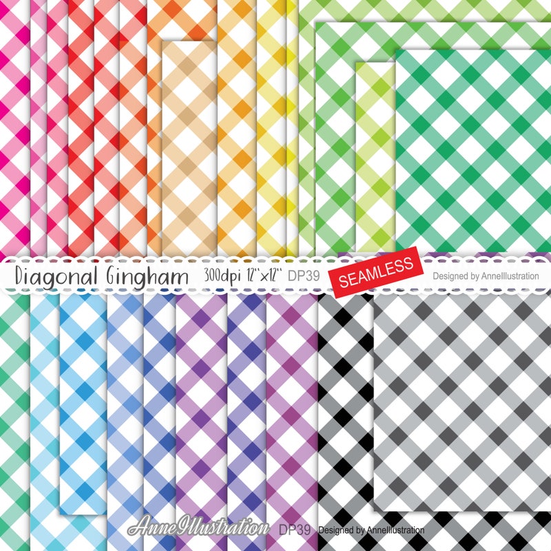 Diagonal Plaid - Etsy