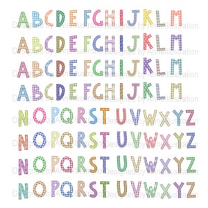 Stitches Alphabet Clipart,sweing Fabric,numbers Clipart,letters Clipart ...