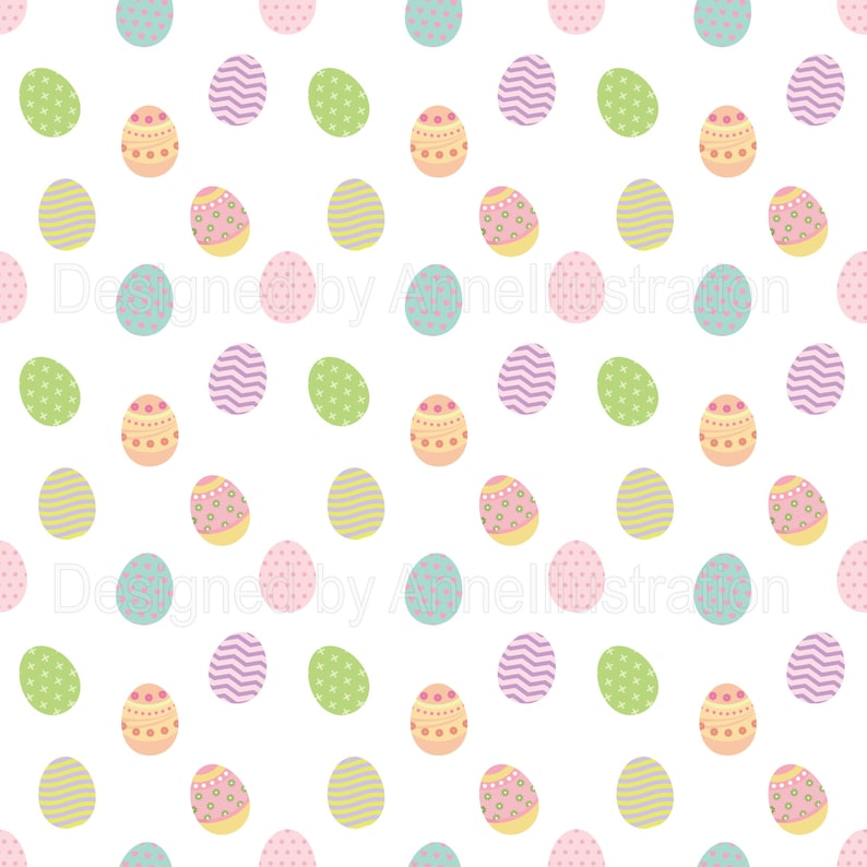 Easter Bunniesseamlessdigital Paperspastel - Etsy
