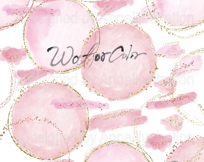 Pink Brush Strokes | Circle Clipart | Glitter Circle Border Frame ...