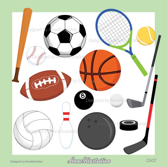 All Sports Balls Clipart