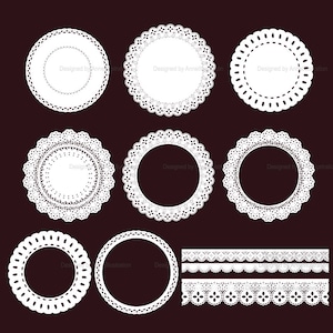 Lace Doilies Clipart,lace Doliy Clipart,doily Frames Clipart,lace ...