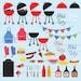 BBQ Clipart,barbecue Clipart,summer Clipart,party Clipart,food Clipart ...