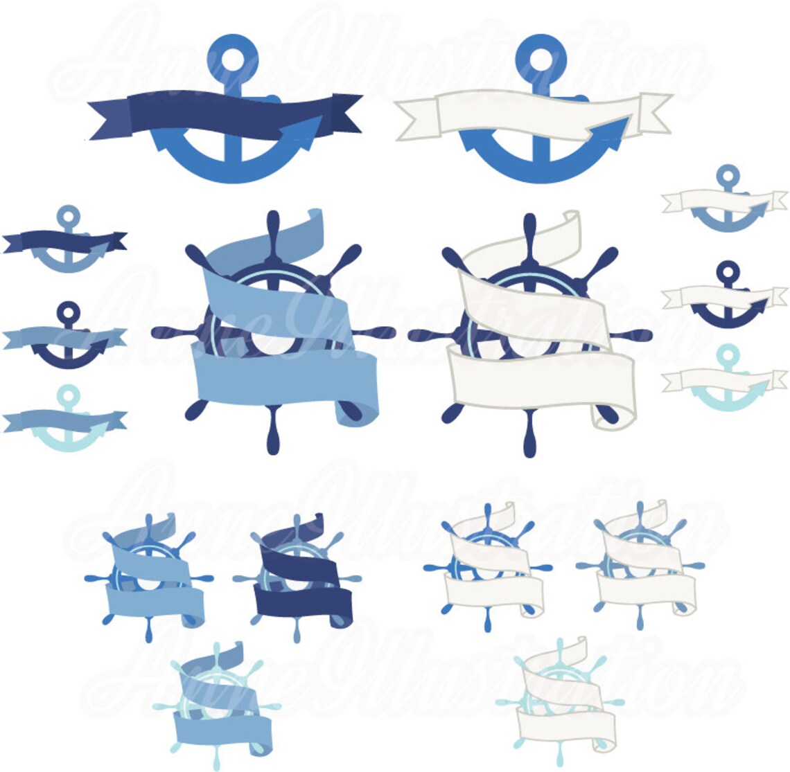 Nautical Clipartsailing Clipartsailboat Clipartwhales | Etsy