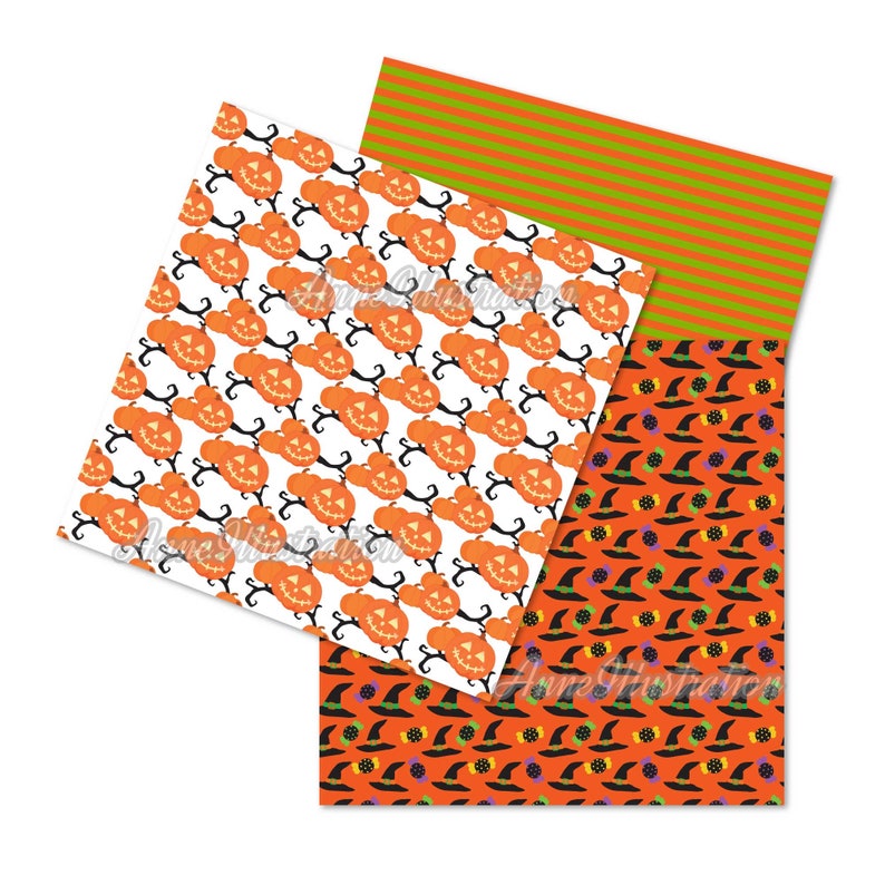 Halloween Digital Papers(seamless),pumpkin,ghost,boo,trick or Treat,cat ...